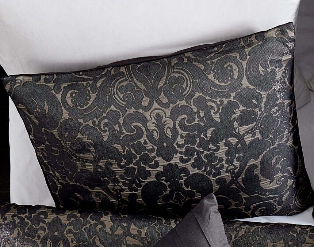 Dexton 9 pc Queen Comforter Set Tan/Black CAT C - Hallmart Collectibles